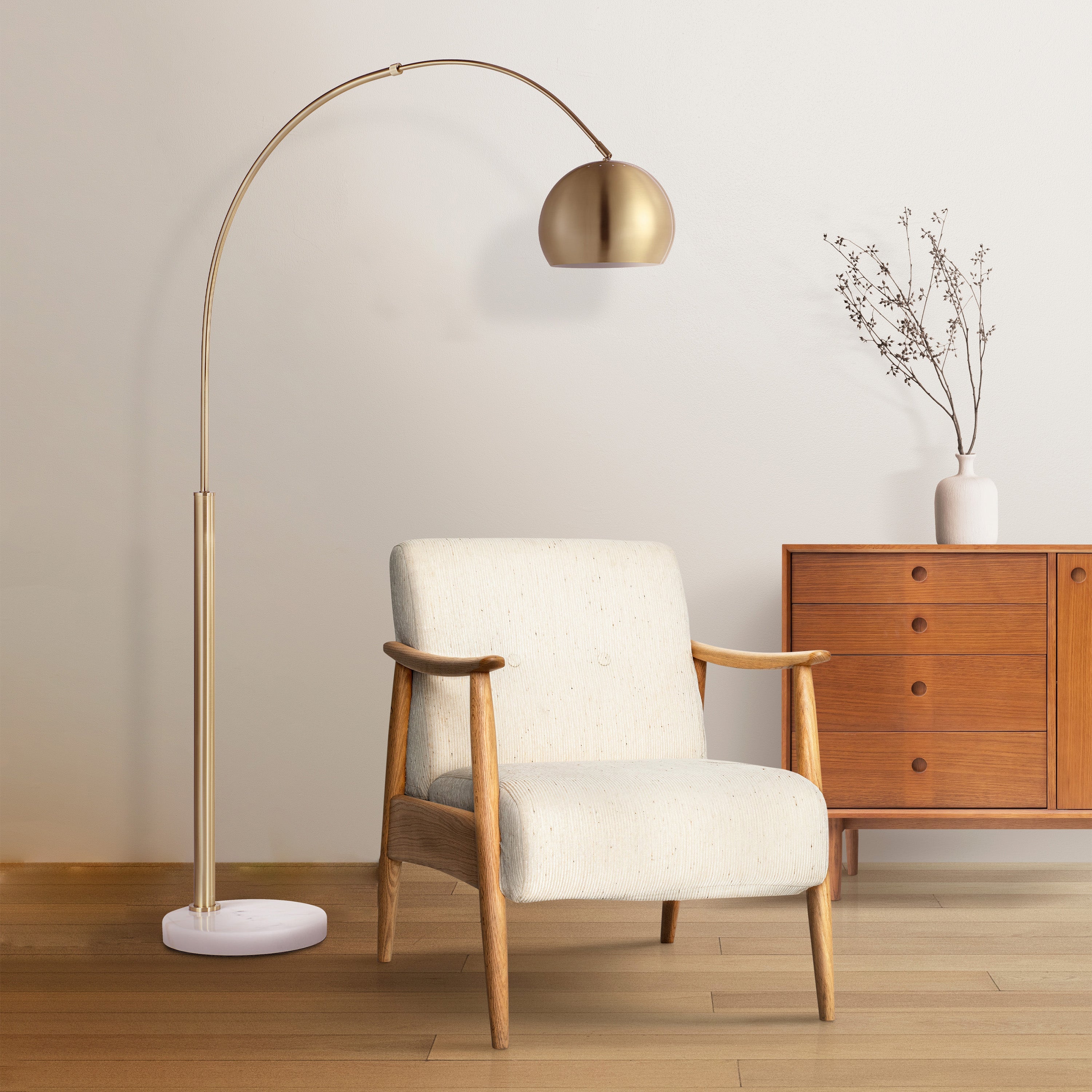 Everren Daleela 77.38" Height Floor Lamp - Brushed Gold – Haum.com